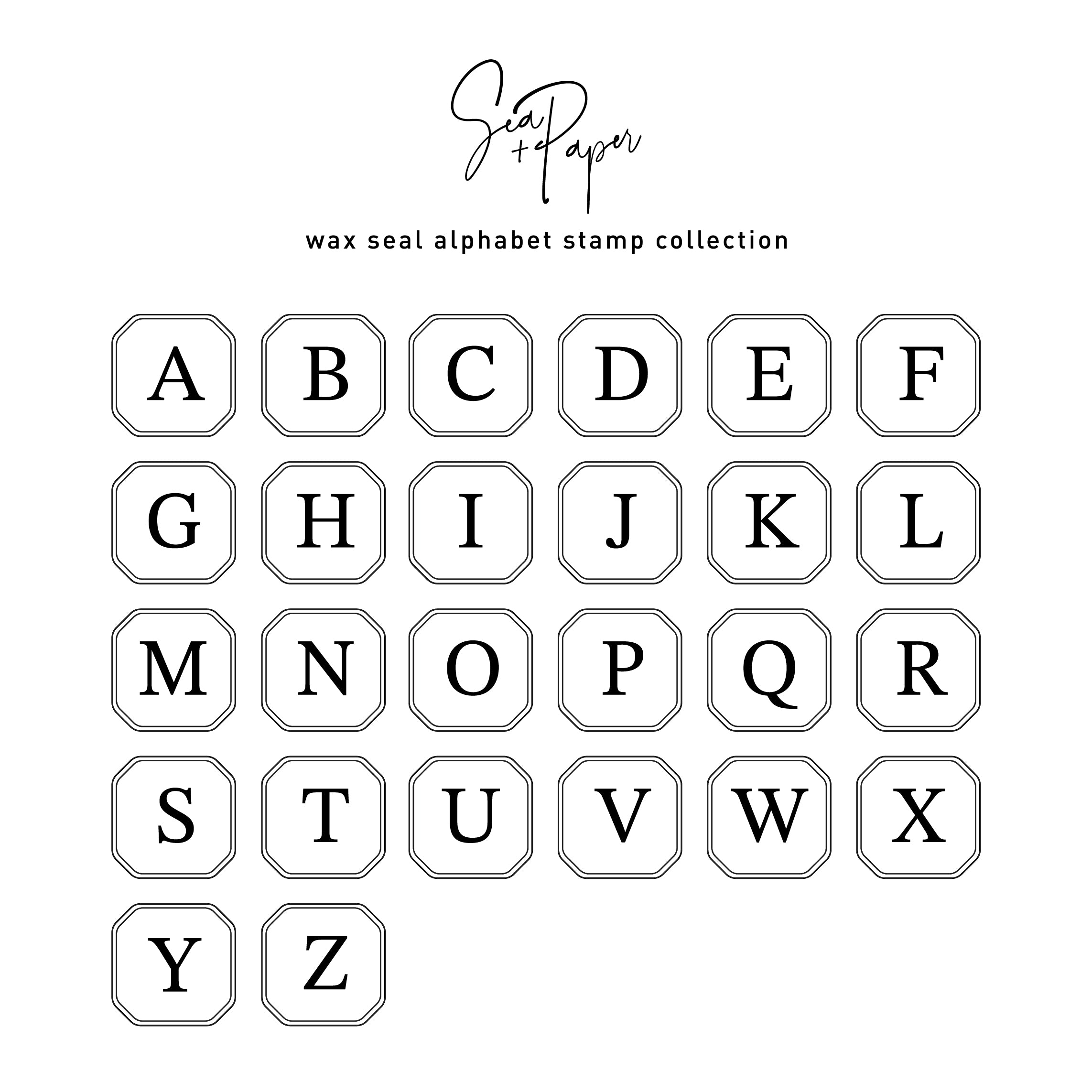 Alphabet Letter Wax Seal Stamp – Sea and Paper Creative Studio