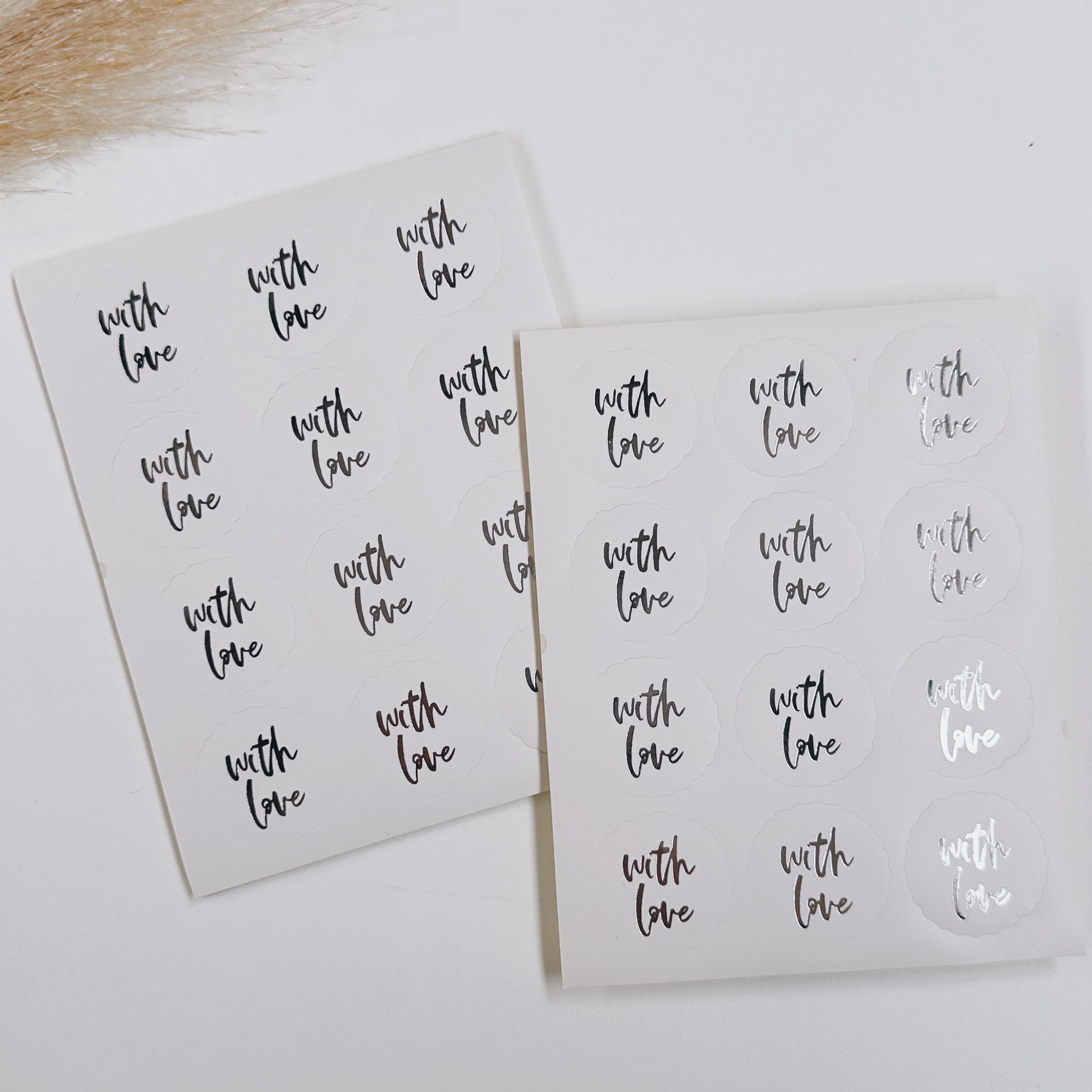Sticker Seals - With Love Foil Scalloped Edge *sample* – Sea and Paper ...