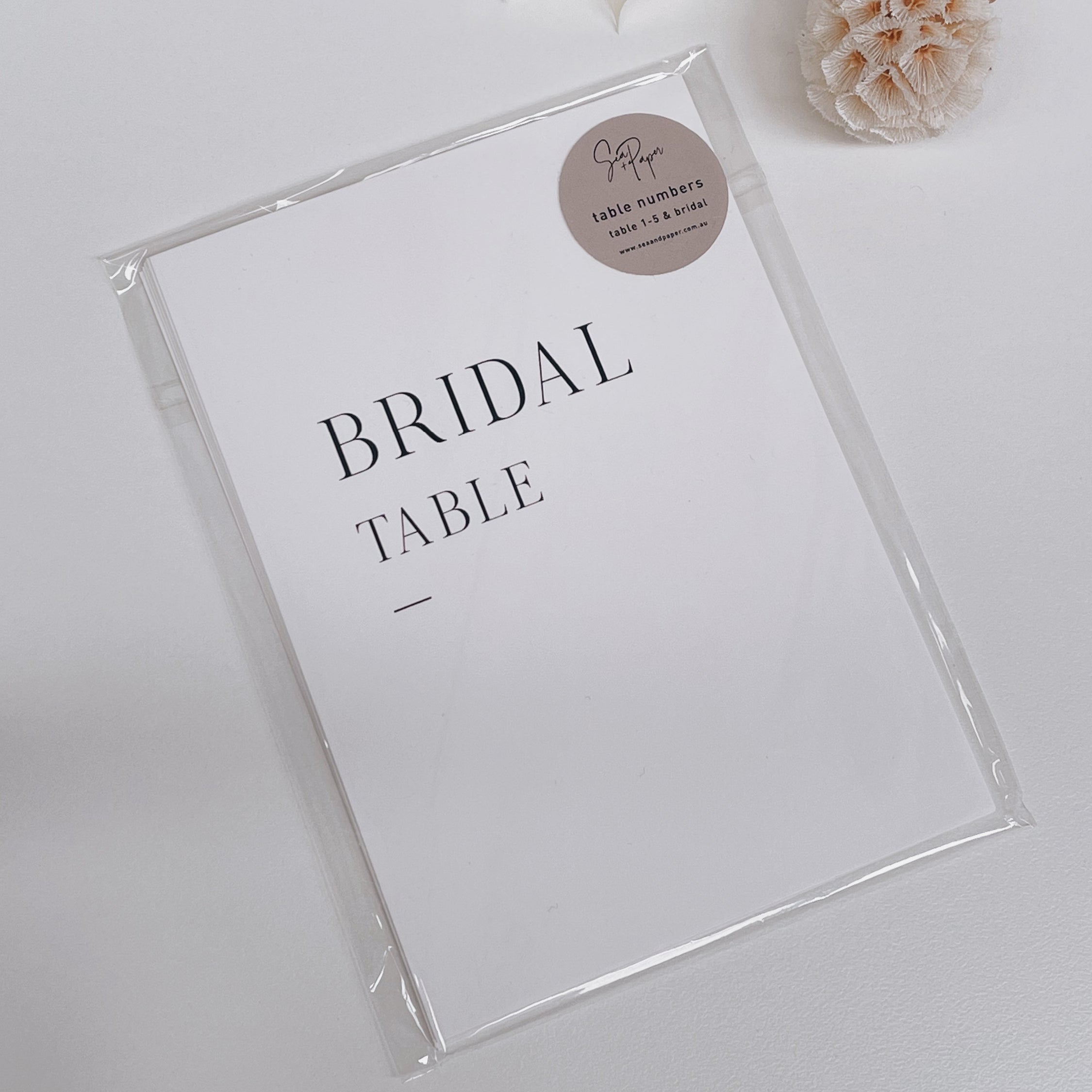 Assorted Pre-Made Table Number Sets - Grace *clearance* – Sea and Paper ...