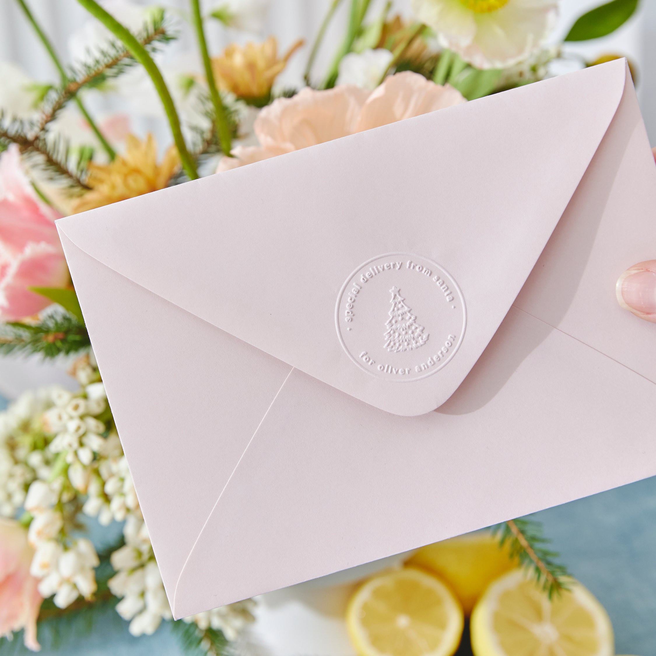 Custom Christmas Embossing Stamp – Sea and Paper Creative Studio