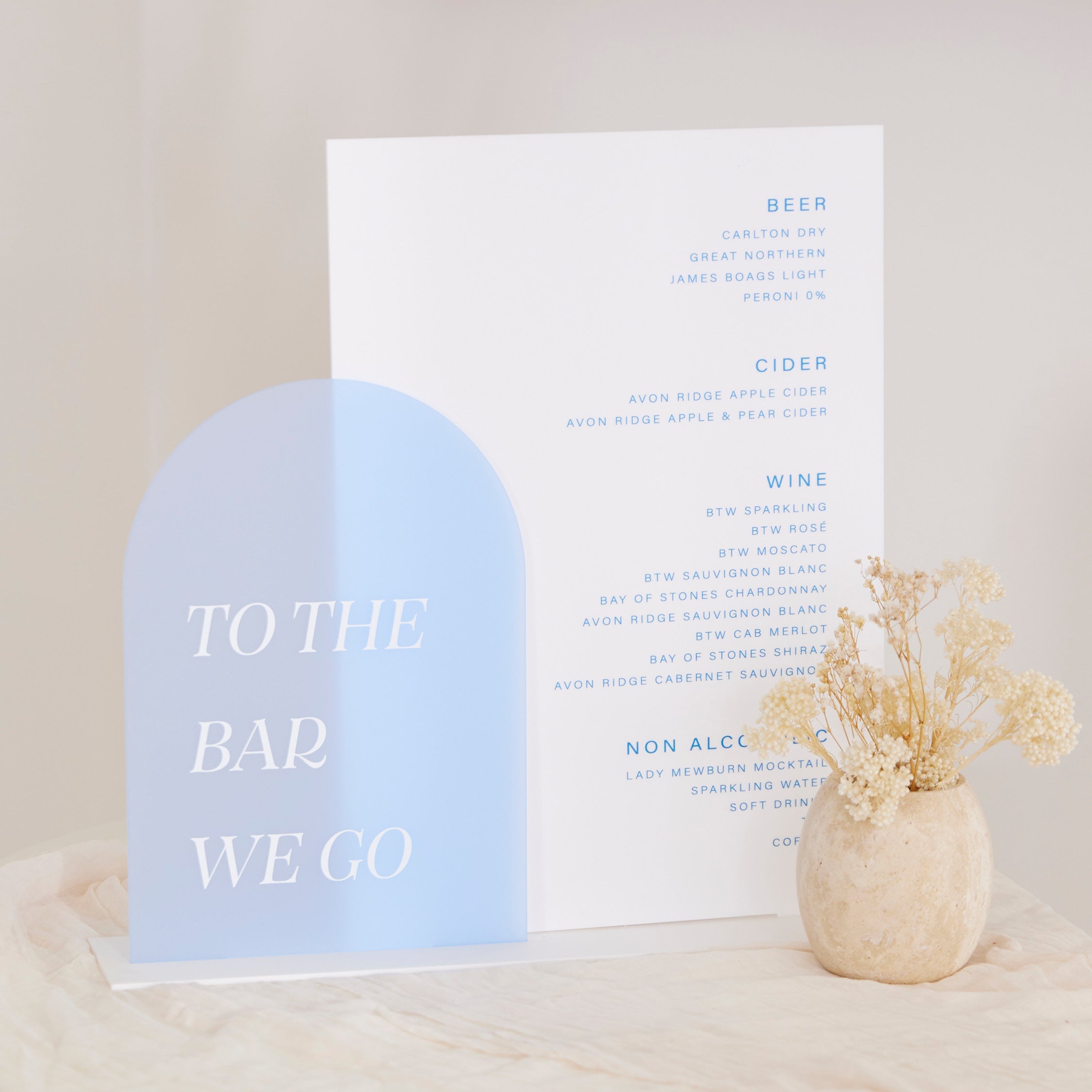 Dual Acrylic Sign - Various Sizes – Sea and Paper Creative Studio