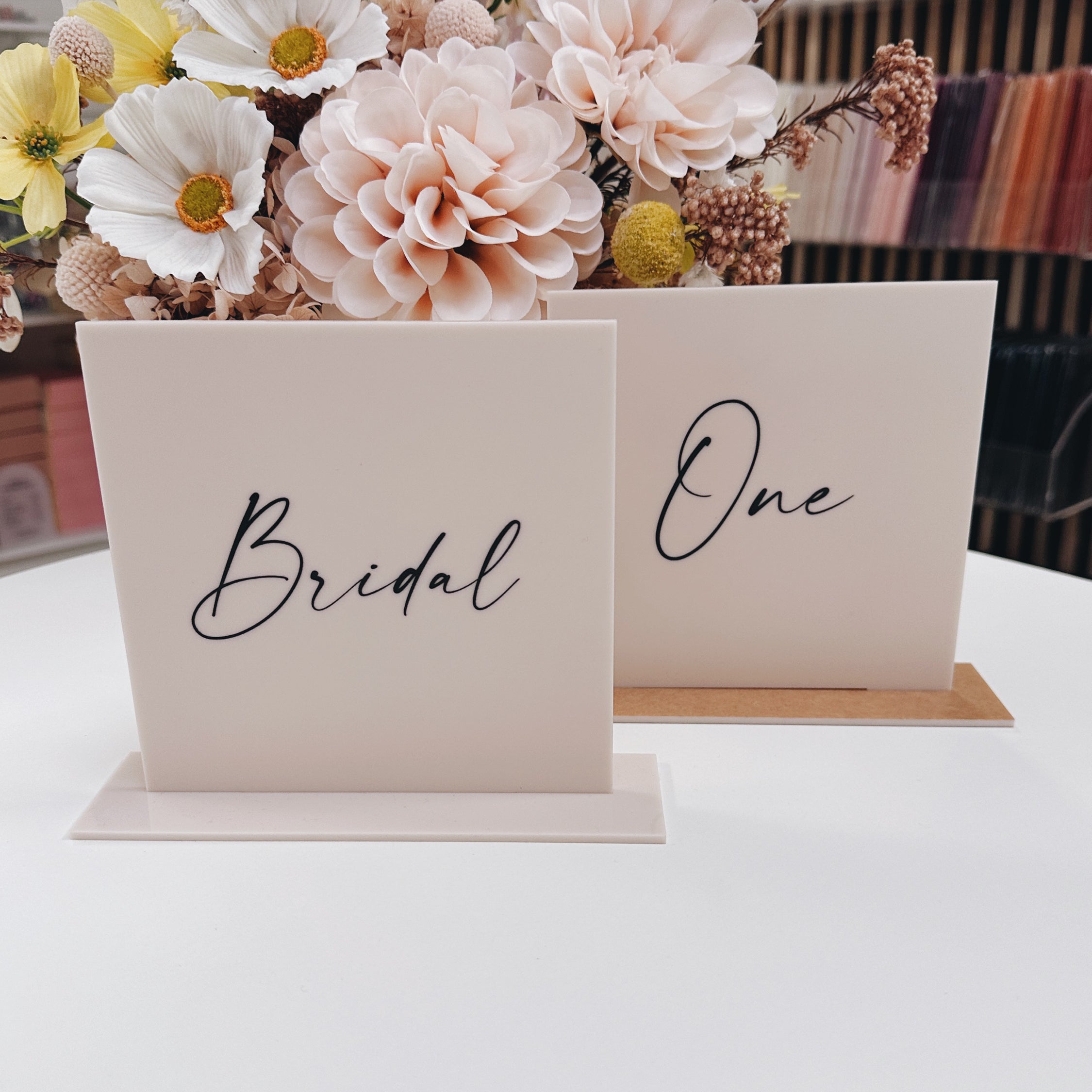 *SALE* Acrylic Table Numbers - Almond, Set of 2 – Sea and Paper ...