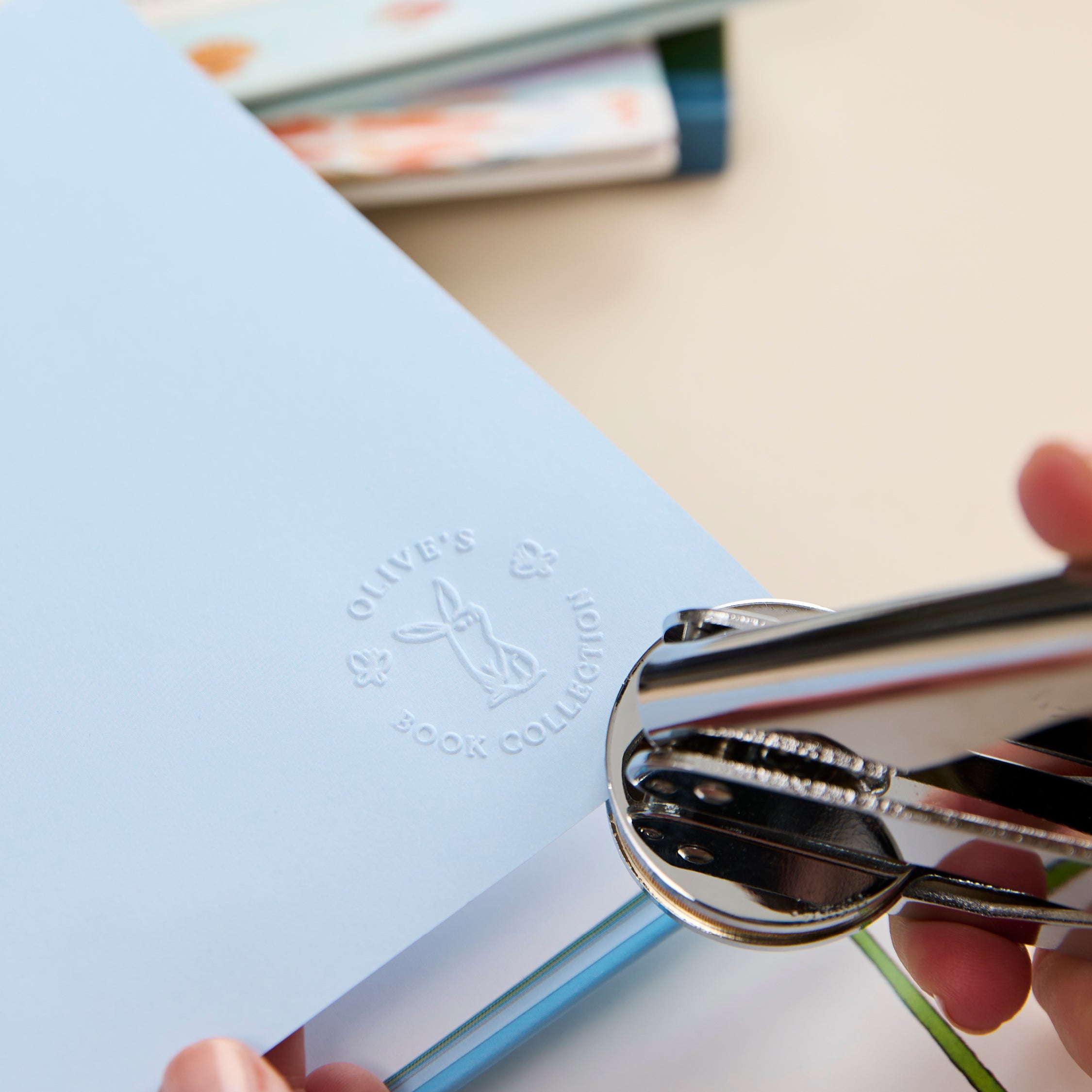 Custom Children's Library Embossing Stamp – Sea and Paper Creative Studio