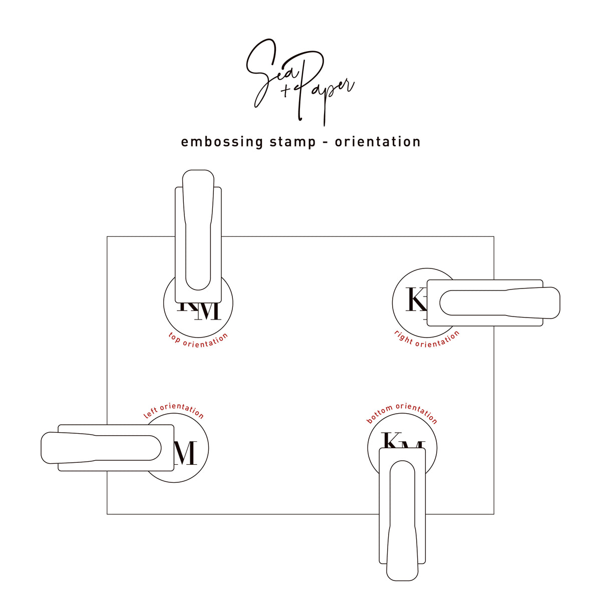 Custom or Supplied Design Embossing Stamp