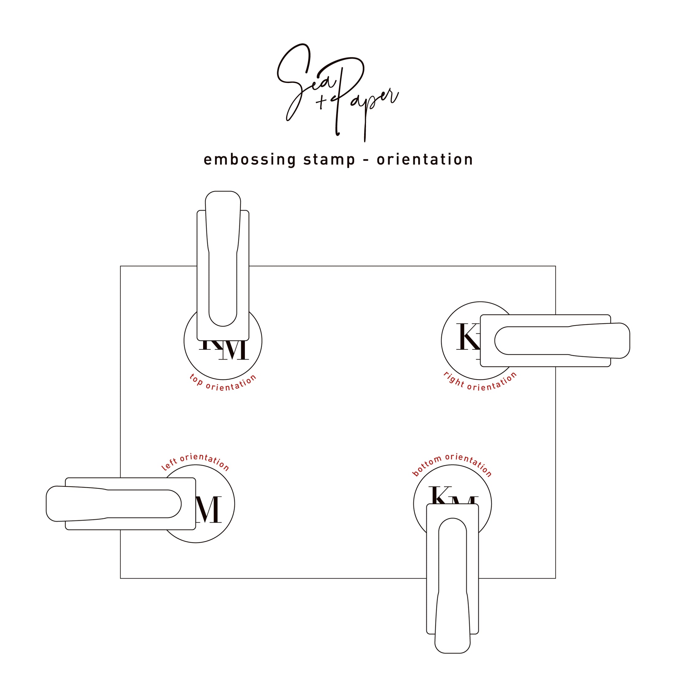 Custom Wax Seal and Embossing Stamp Impression Bundle