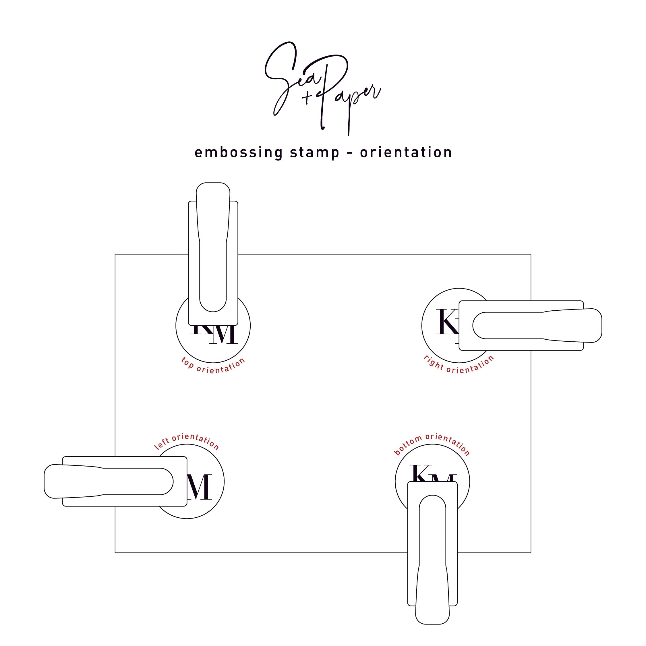 Branded Embossing Stamp – Sea and Paper Creative Studio
