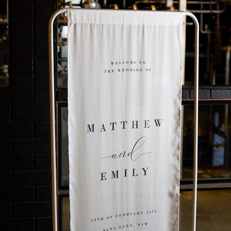 Fabric Welcome Sign – Sea and Paper Creative Studio