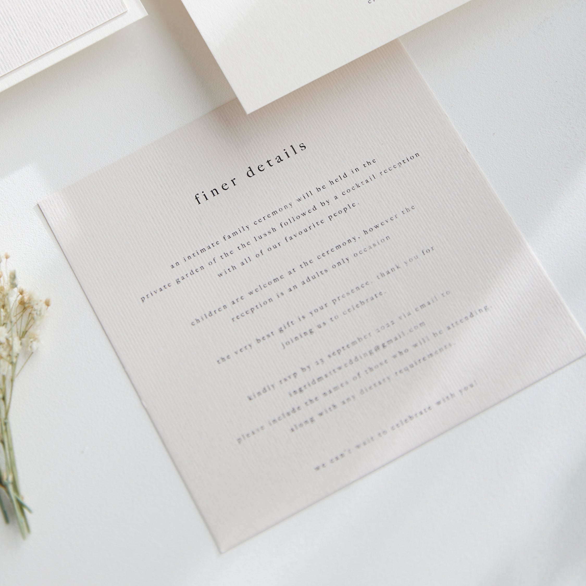 Harmony - Details Card – Sea and Paper Creative Studio