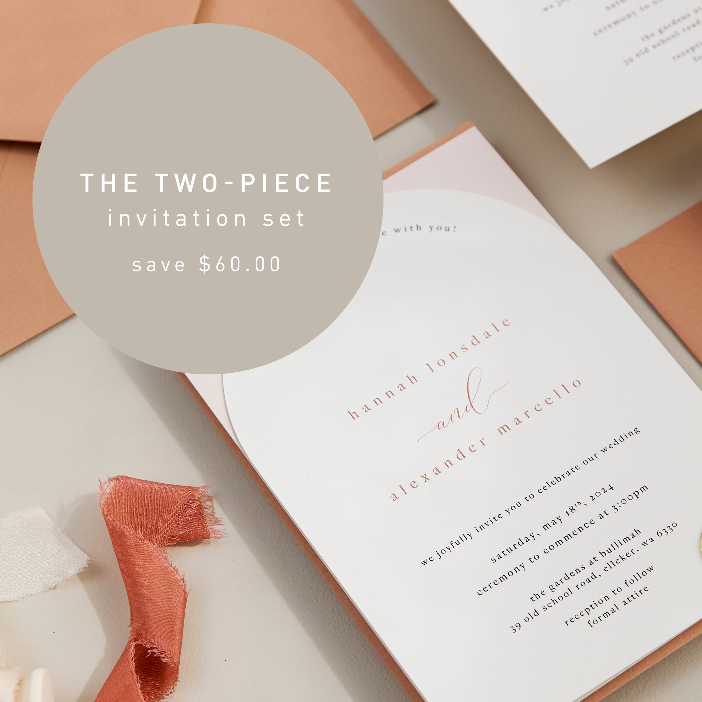 The Two-Piece Invitation Set – Sea and Paper Creative Studio