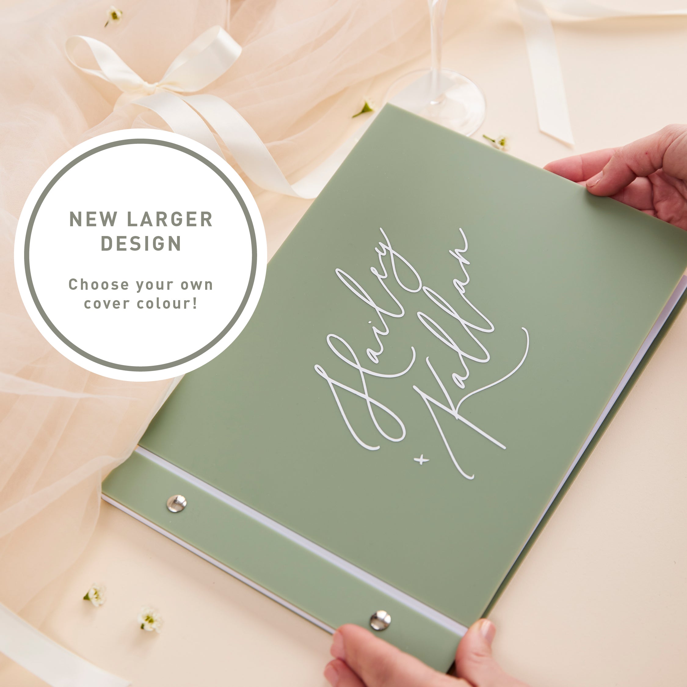 Large Custom Acrylic Guestbook – Sea and Paper Creative Studio
