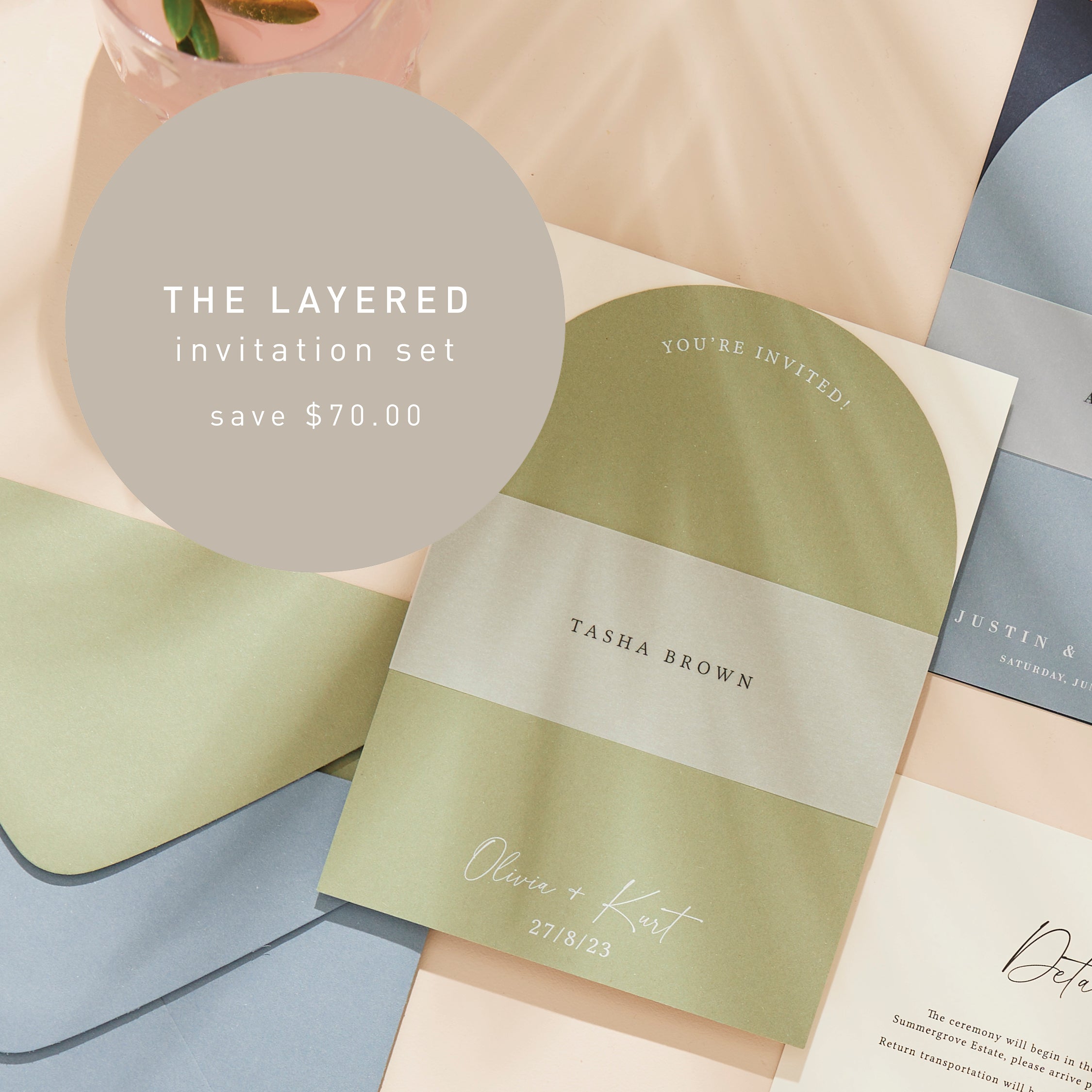The Double Layer Invitation Set – Sea and Paper Creative Studio