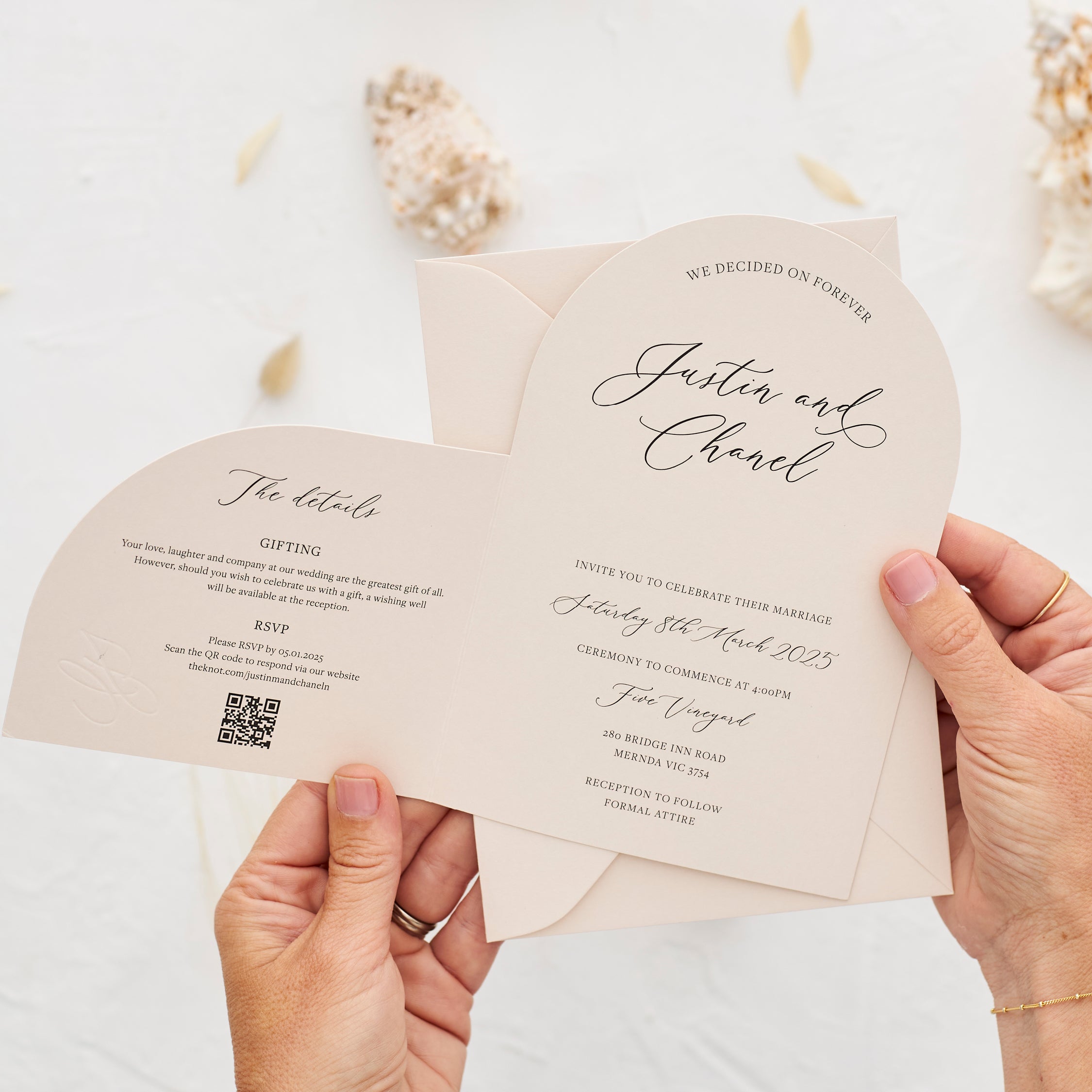 Tie The Knot - Wedding Invitation Folder & Envelope – Sea and Paper ...