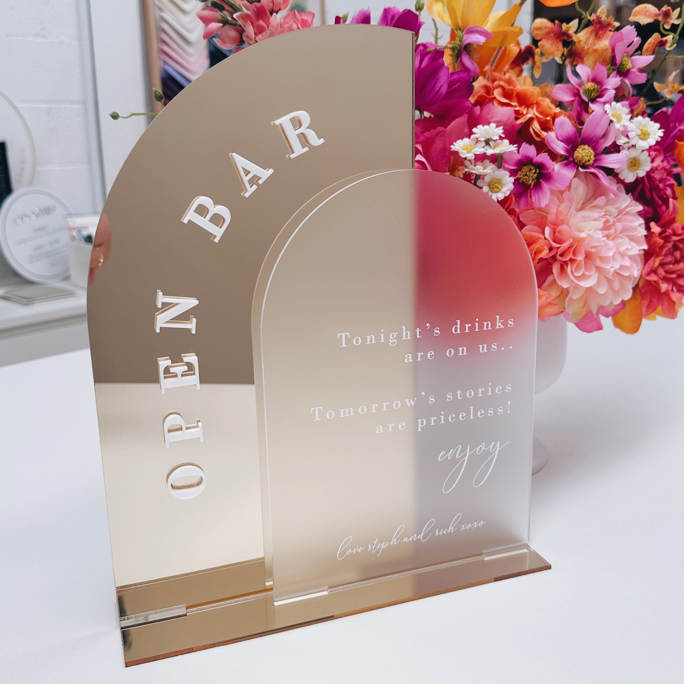 Dual Acrylic Sign - Various Sizes – Sea and Paper Creative Studio