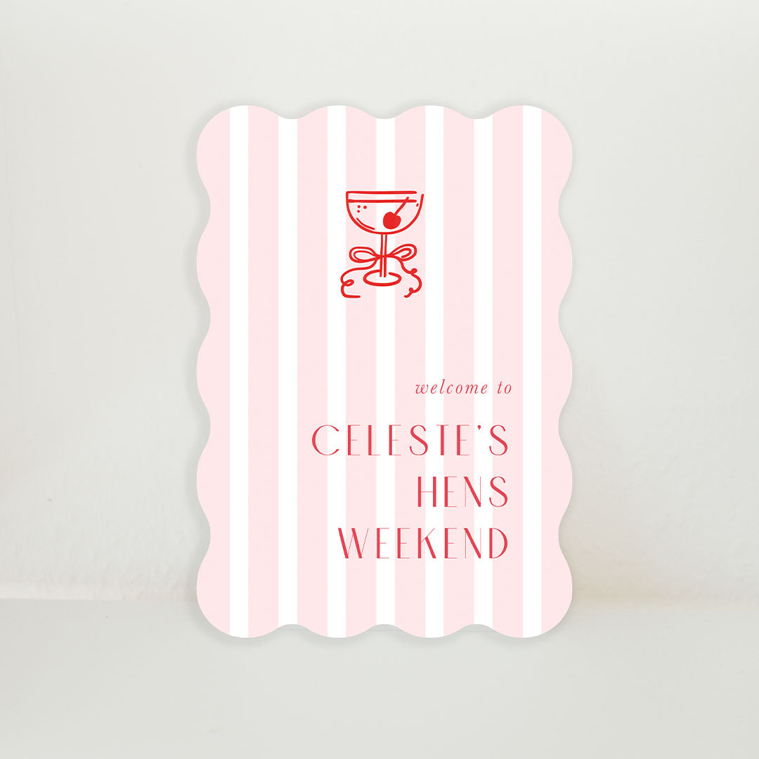 Bellini - Hens Party Welcome Sign – Sea and Paper Creative Studio
