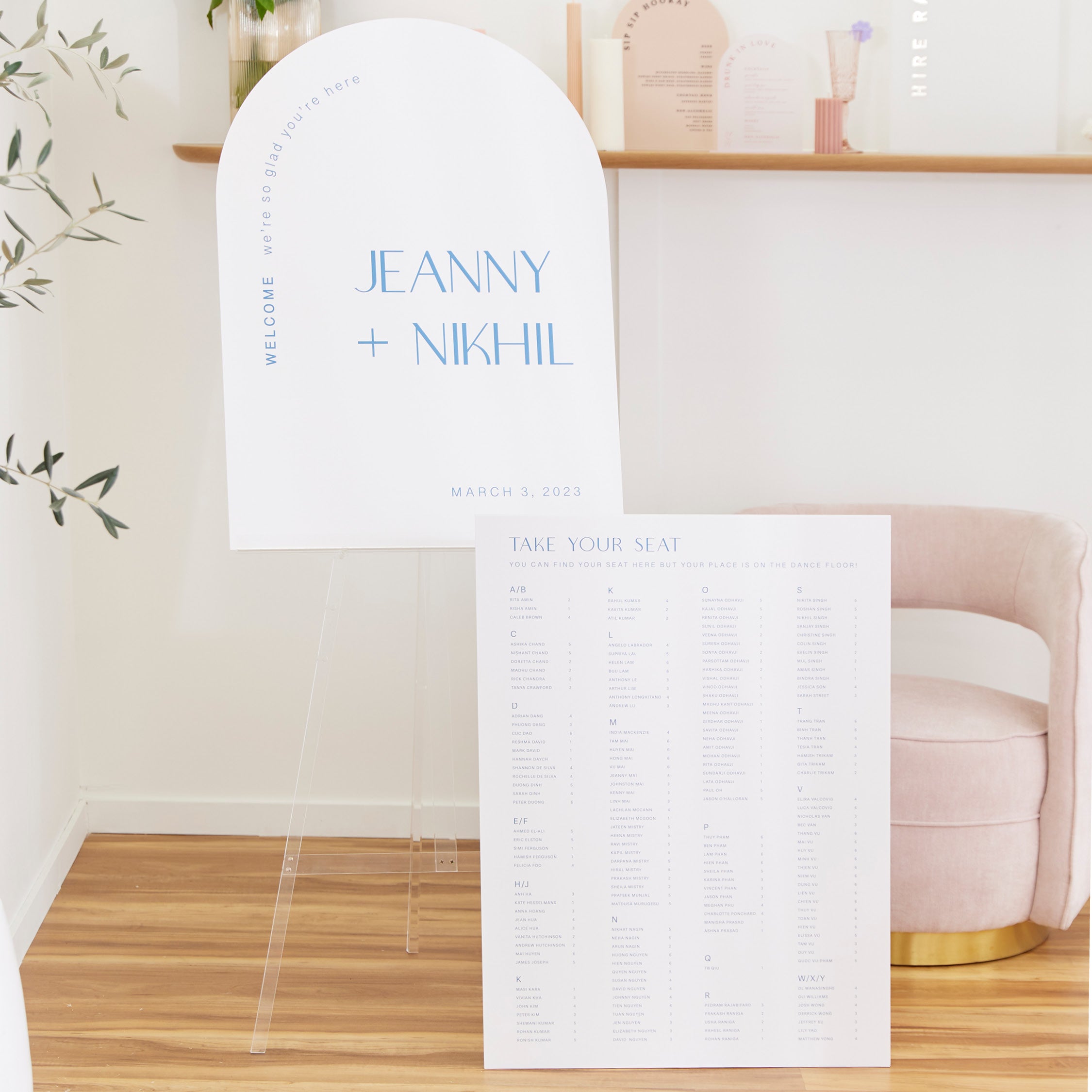 Duo Signage Bundle - Welcome Sign & Seating Chart – Sea and Paper ...