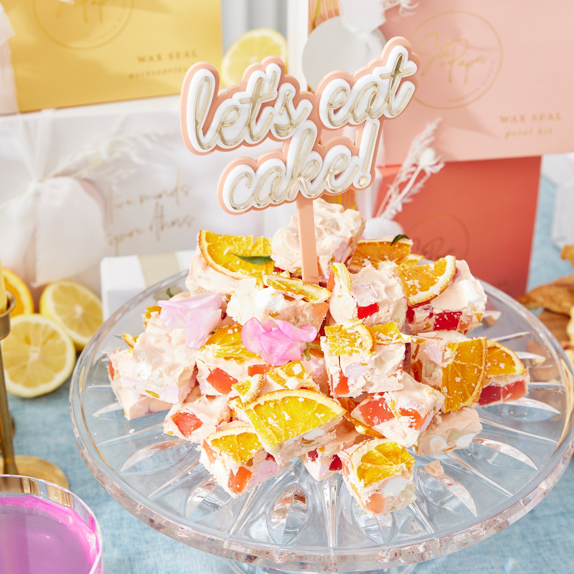 Triple Layer Acrylic Cake Topper – Sea and Paper Creative Studio