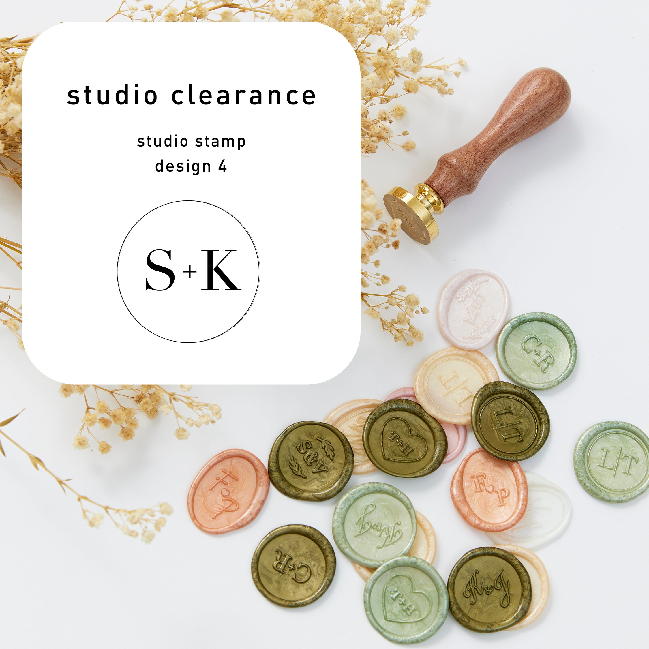 Studio Stock Custom Wax Seal Stamp - Design 4 – Sea and Paper Creative ...