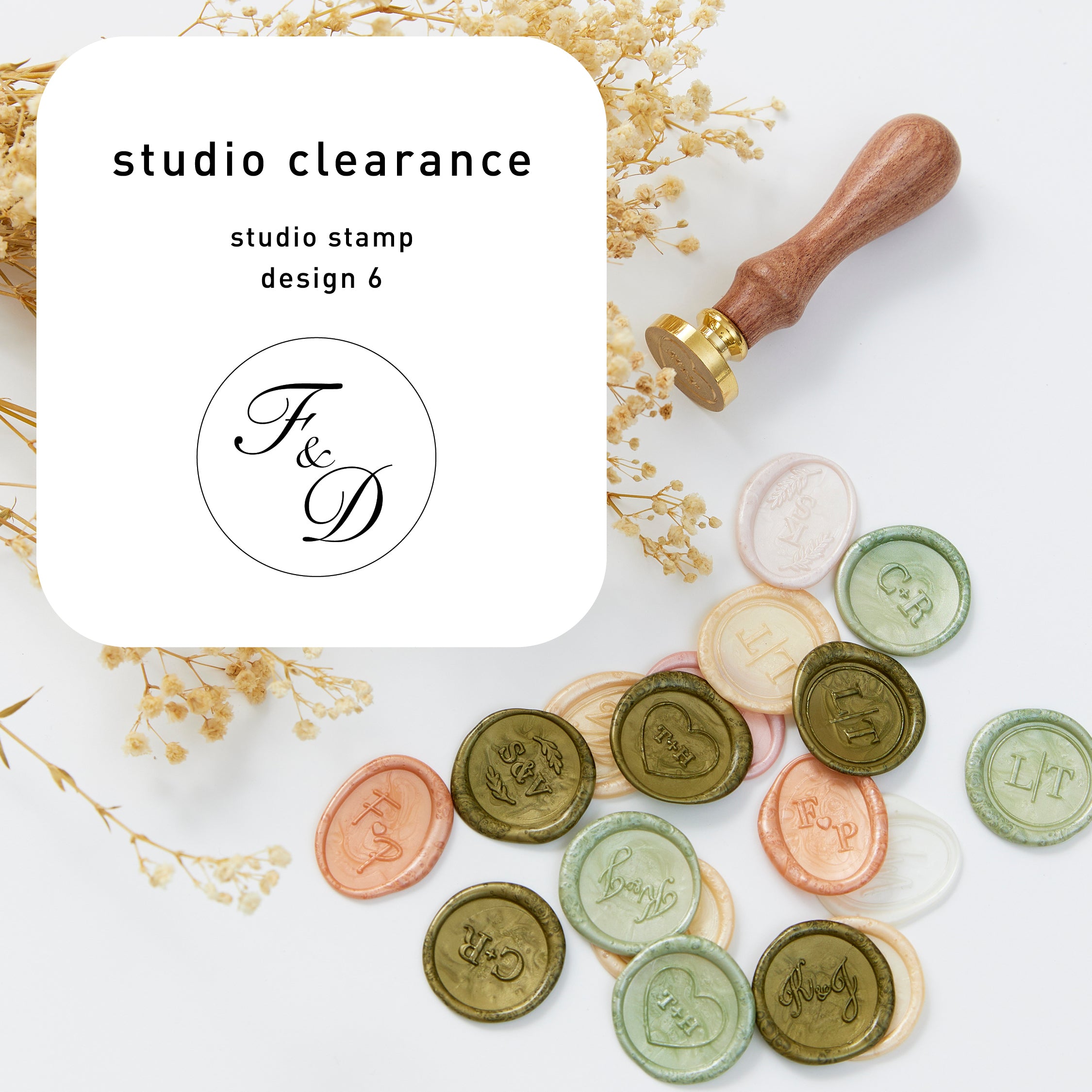 Studio Stock Custom Wax Seal Stamp - Design 6 – Sea and Paper Creative ...