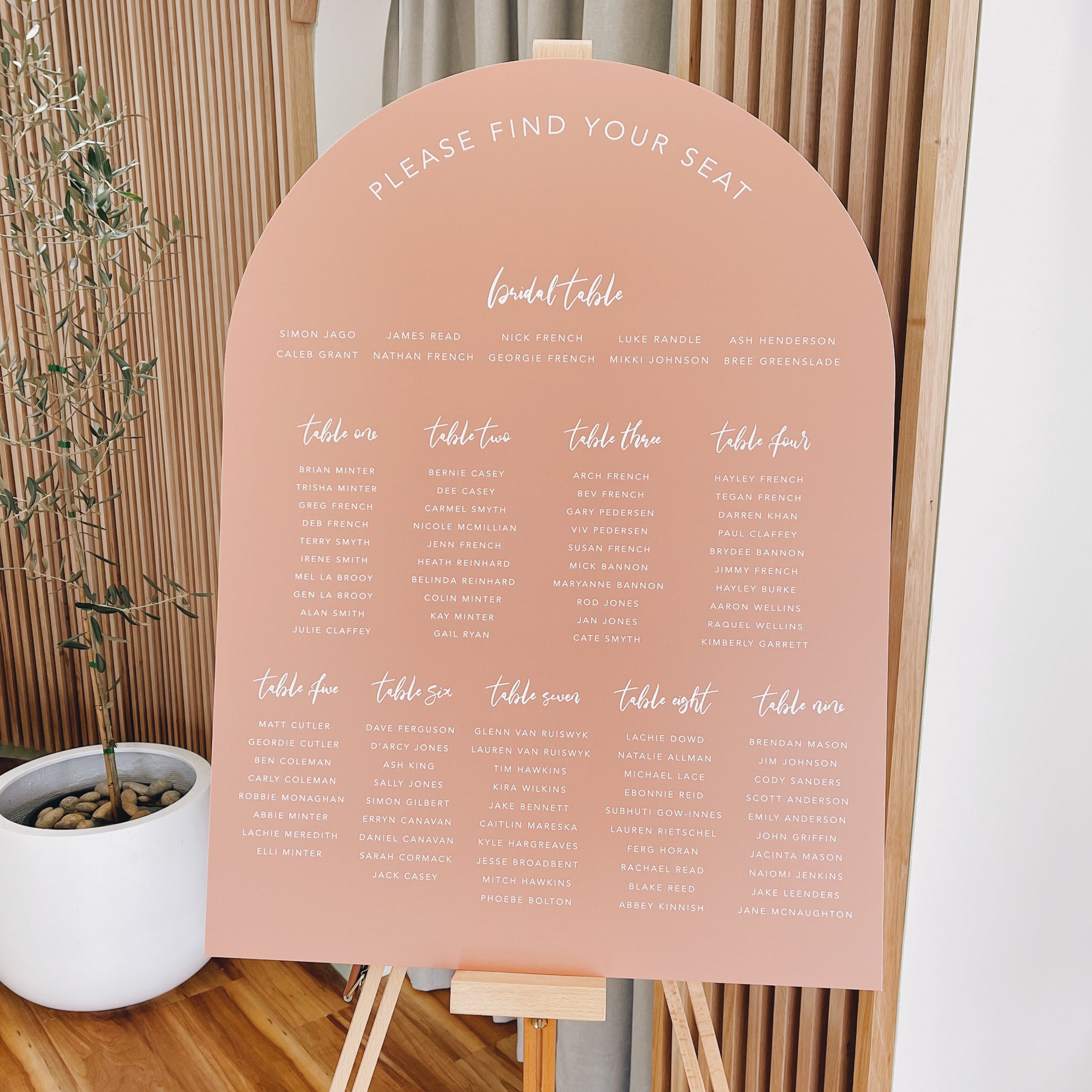 Eternity - Seating Chart – Sea and Paper Creative Studio