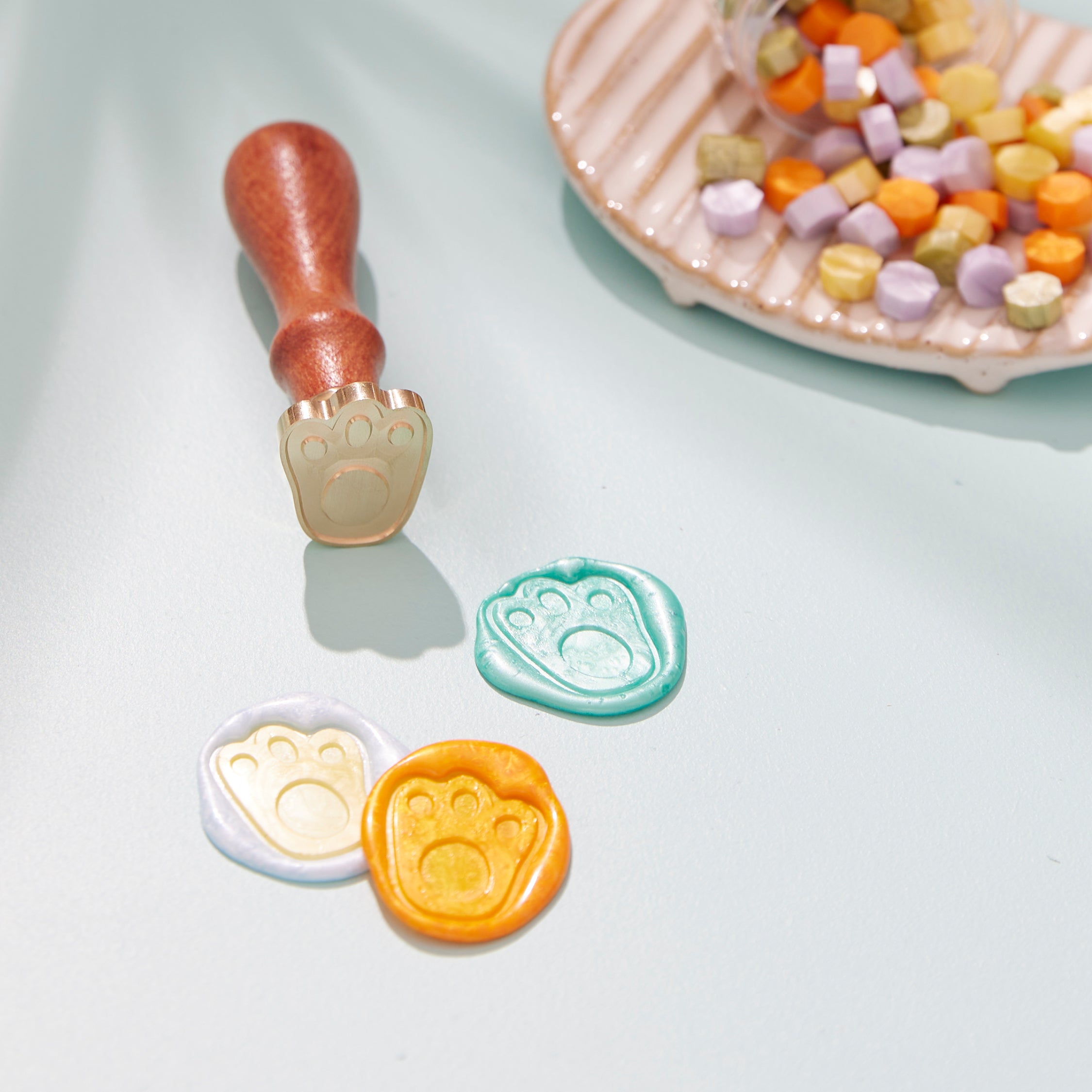 Wax Seal Stamp - Bunny Paw Print – Sea and Paper Creative Studio