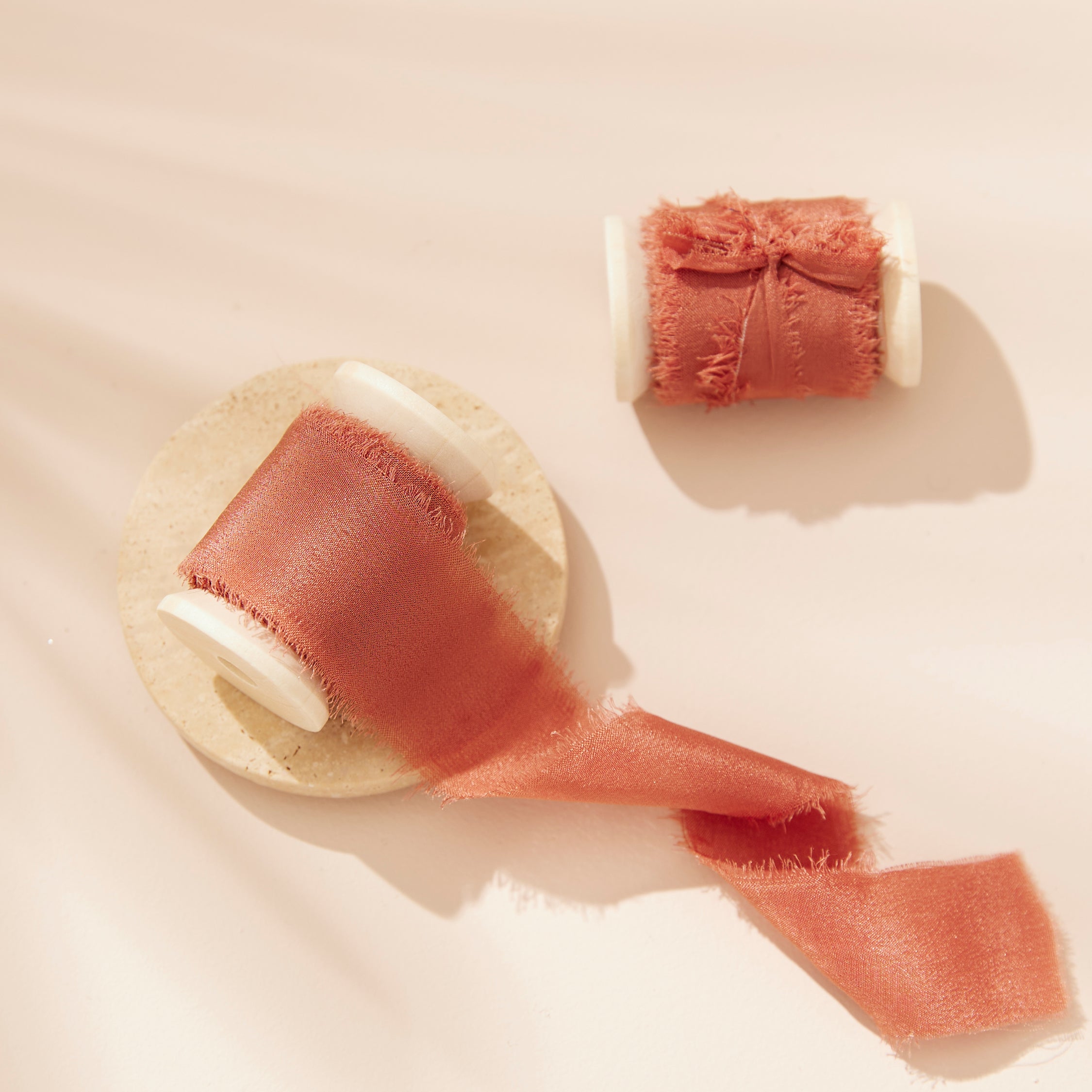 Silk Ribbon Roll - Clay (25mm width) – Sea and Paper Creative Studio