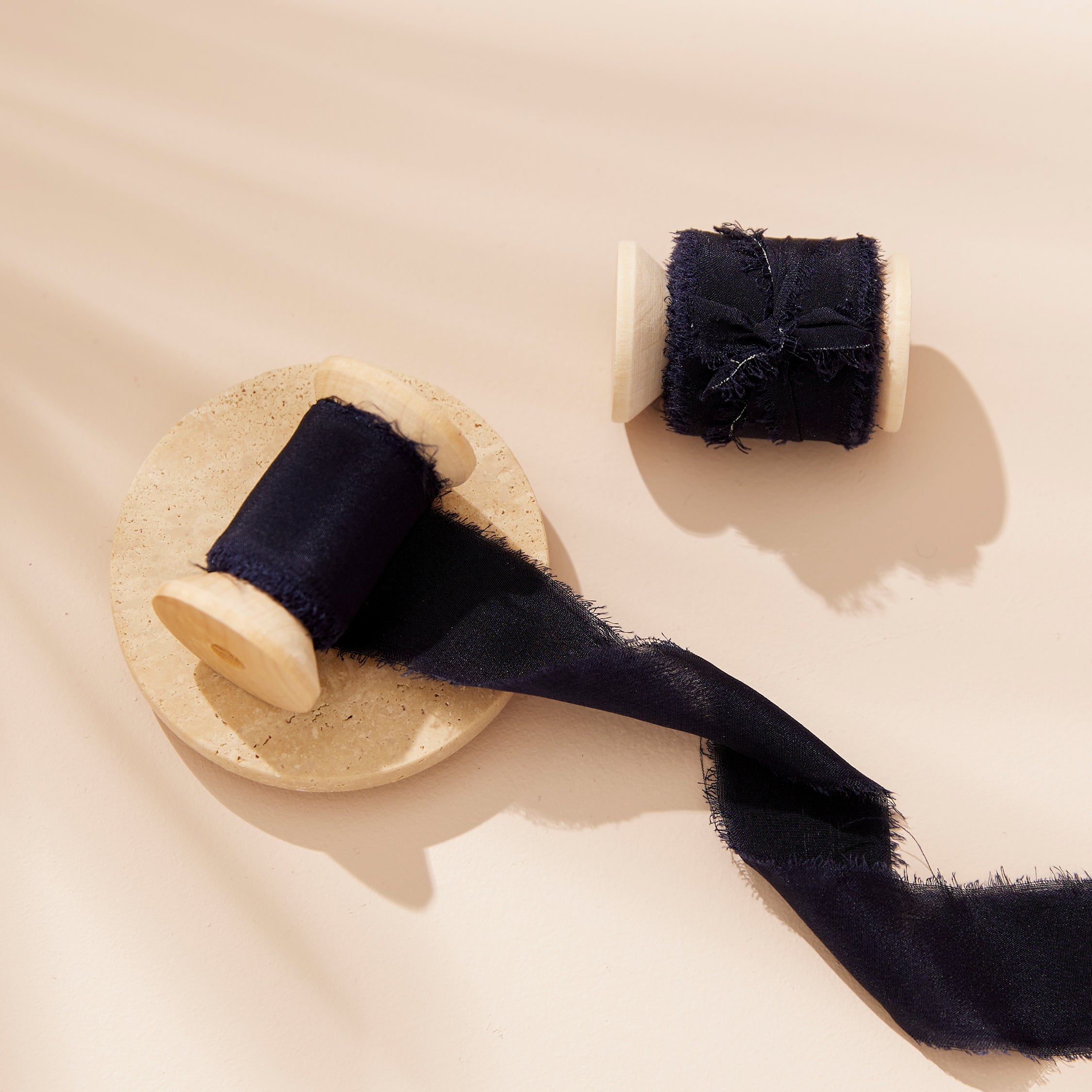 Silk Ribbon Roll - Dark Navy (25mm width) – Sea and Paper Creative Studio