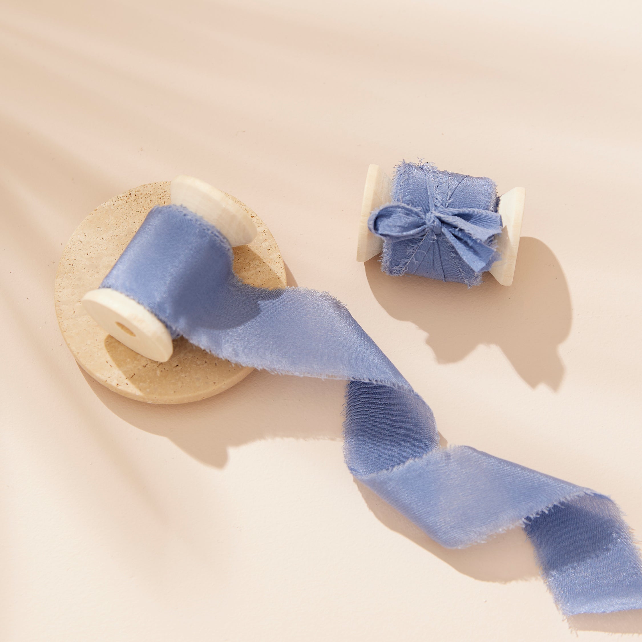Silk Ribbon Roll - Dusty Blue (25mm width) – Sea and Paper Creative Studio