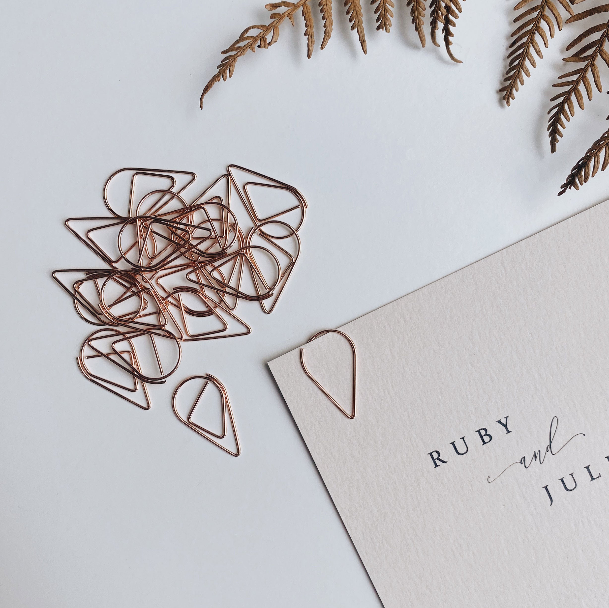 Teardrop Paperclips - Rose Gold – Sea and Paper Creative Studio